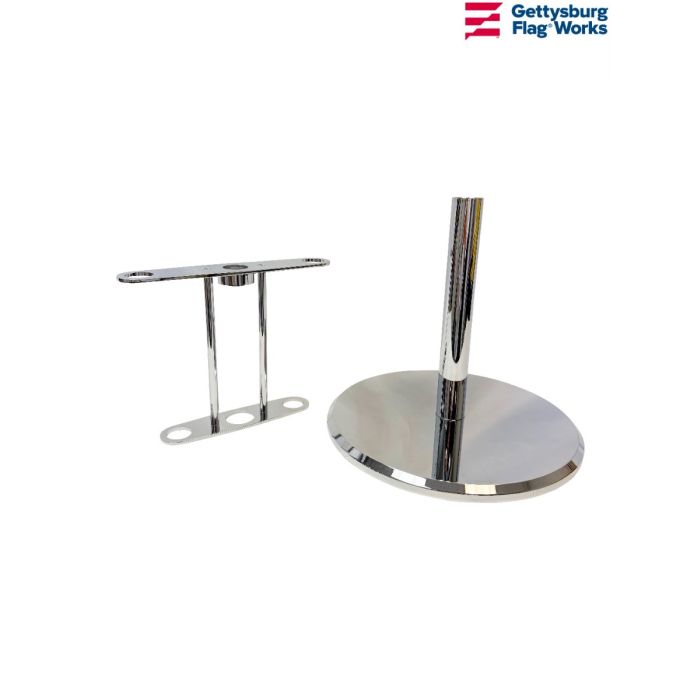 Chrome Nickel Guidon Flagpole Stand (Government Specification)