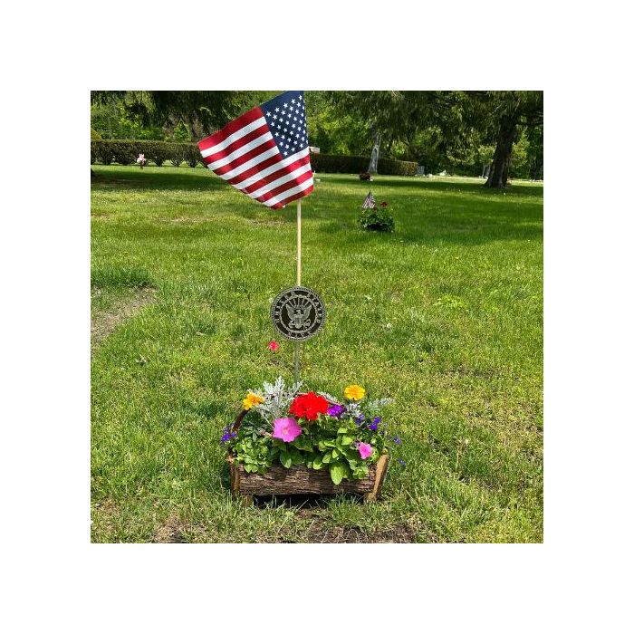 Navy Headstone Marker Set In Stone
