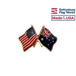 australia lapel pin with us flag