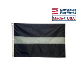 Thin Gray/Silver Line Flag