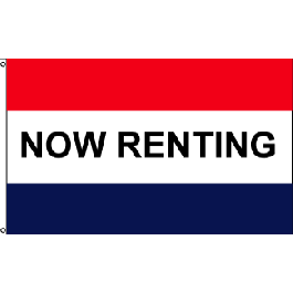 3x5' "NOW RENTING" Message Flag - CLEARANCE