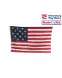 Historical American 15 star and stripes flag with non canted stars