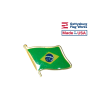 Brazil Lapel Pin (Single Waving Flag)