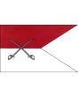 Cavalry Guidon Flag (Red/White Crossed Swords) - 3x5'