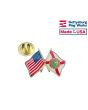 Florida State Flag Lapel Pin (Double Waving Flag w/USA)