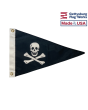 Jolly Roger Triangle Pennant - 12x18" Boat Flag